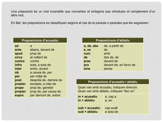 Les preposicions | PPTX