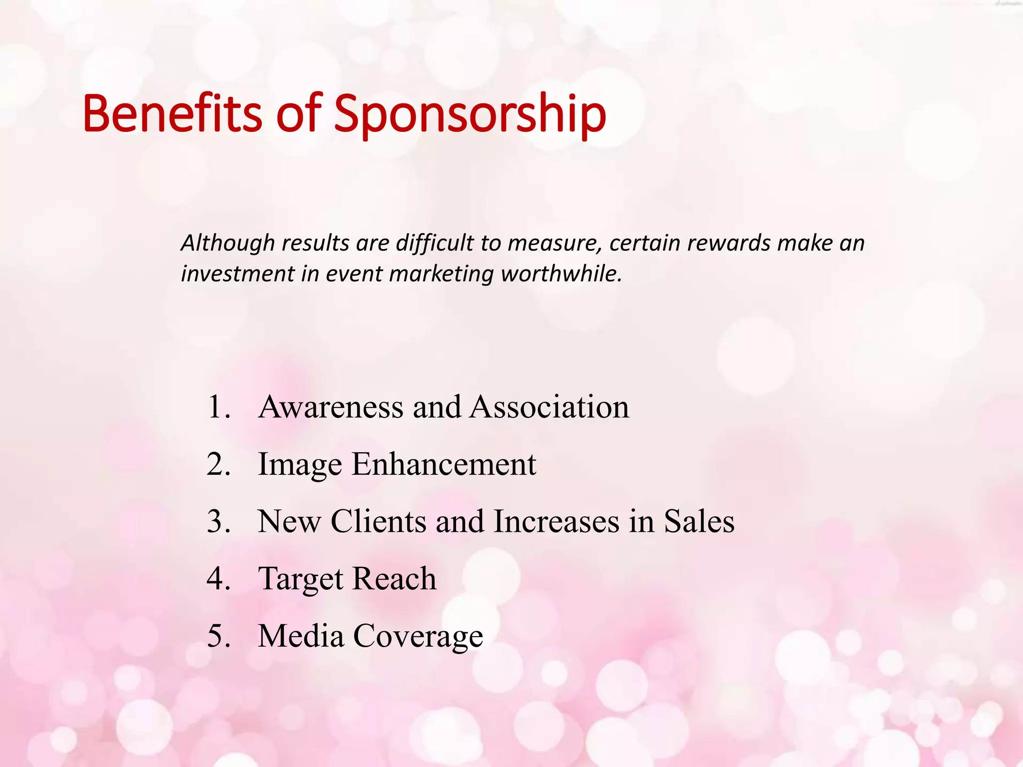 Sponsorship and Event Marketing | PPTX