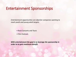 Sponsorship and Event Marketing | PPTX