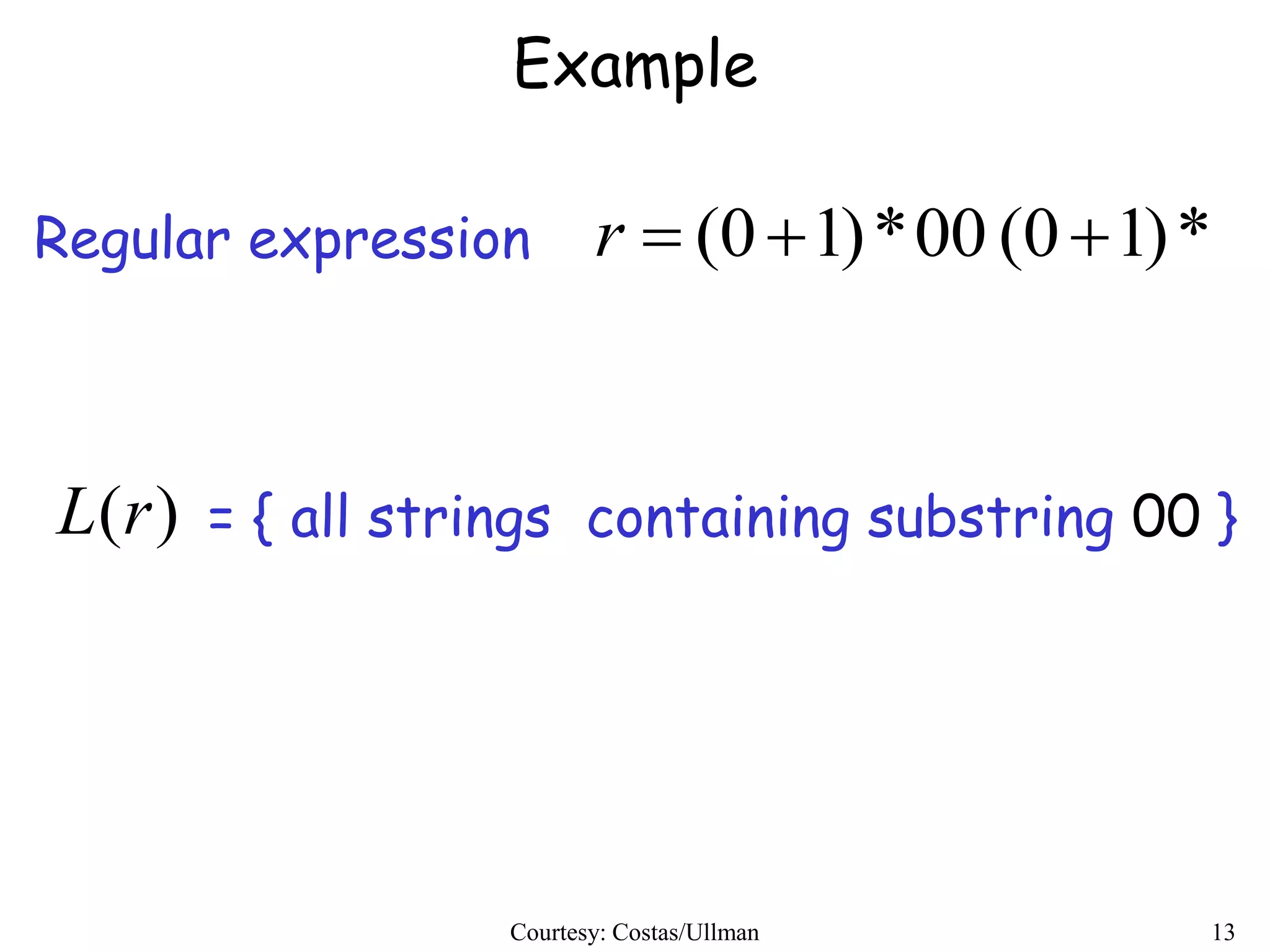 Regular expressions | PPTX | Programming Languages | Computing