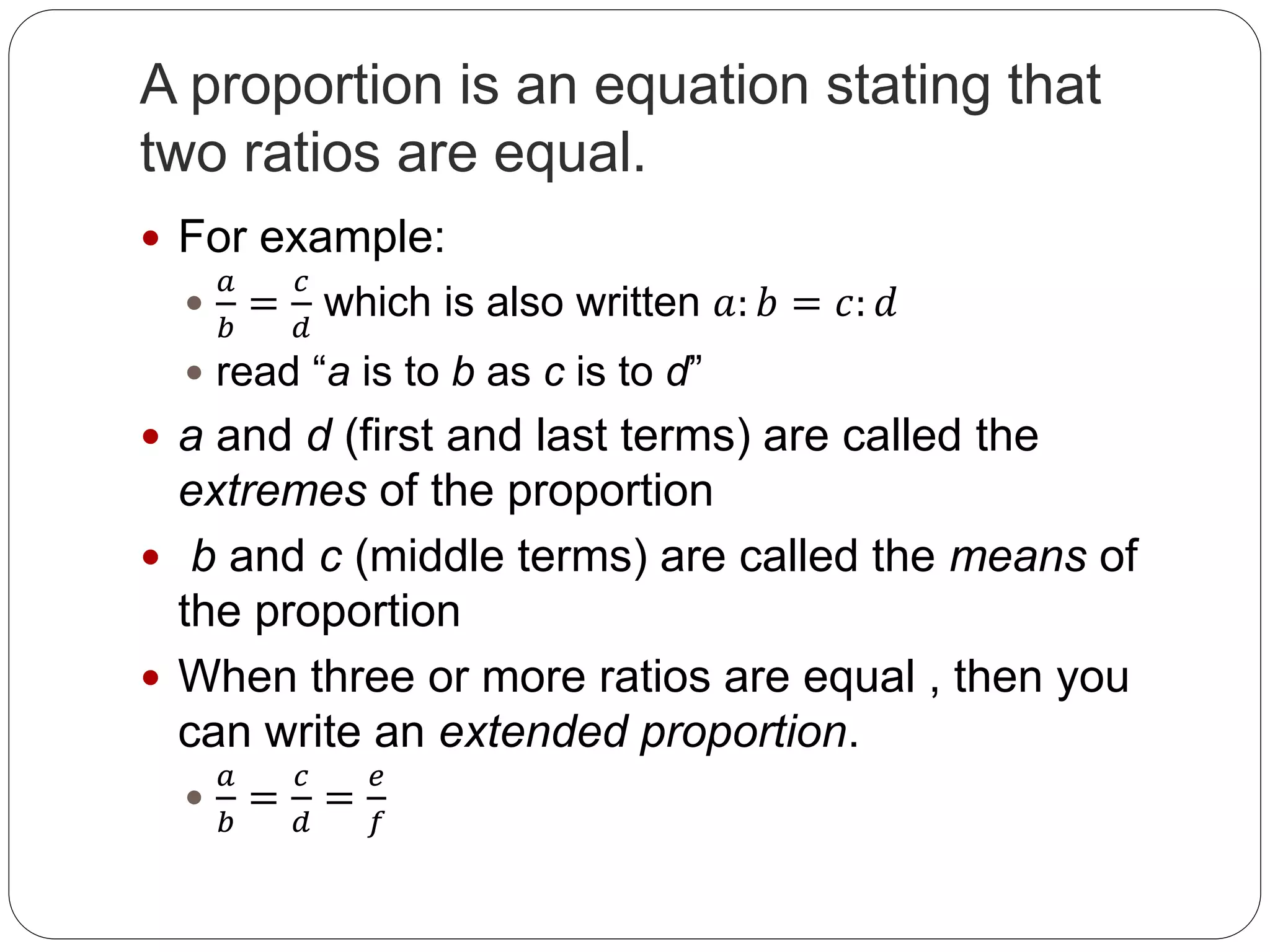 7 1 7-2 ratios and proportions | PPTX
