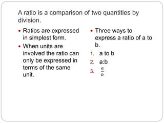 7 1 7-2 ratios and proportions | PPTX