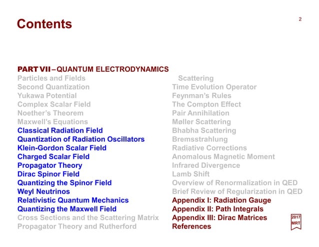 PART VII.2 - Quantum Electrodynamics | PDF