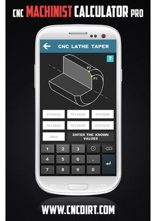 CNC Machinist Calculator Pro: CNC Lathe Taper | PDF