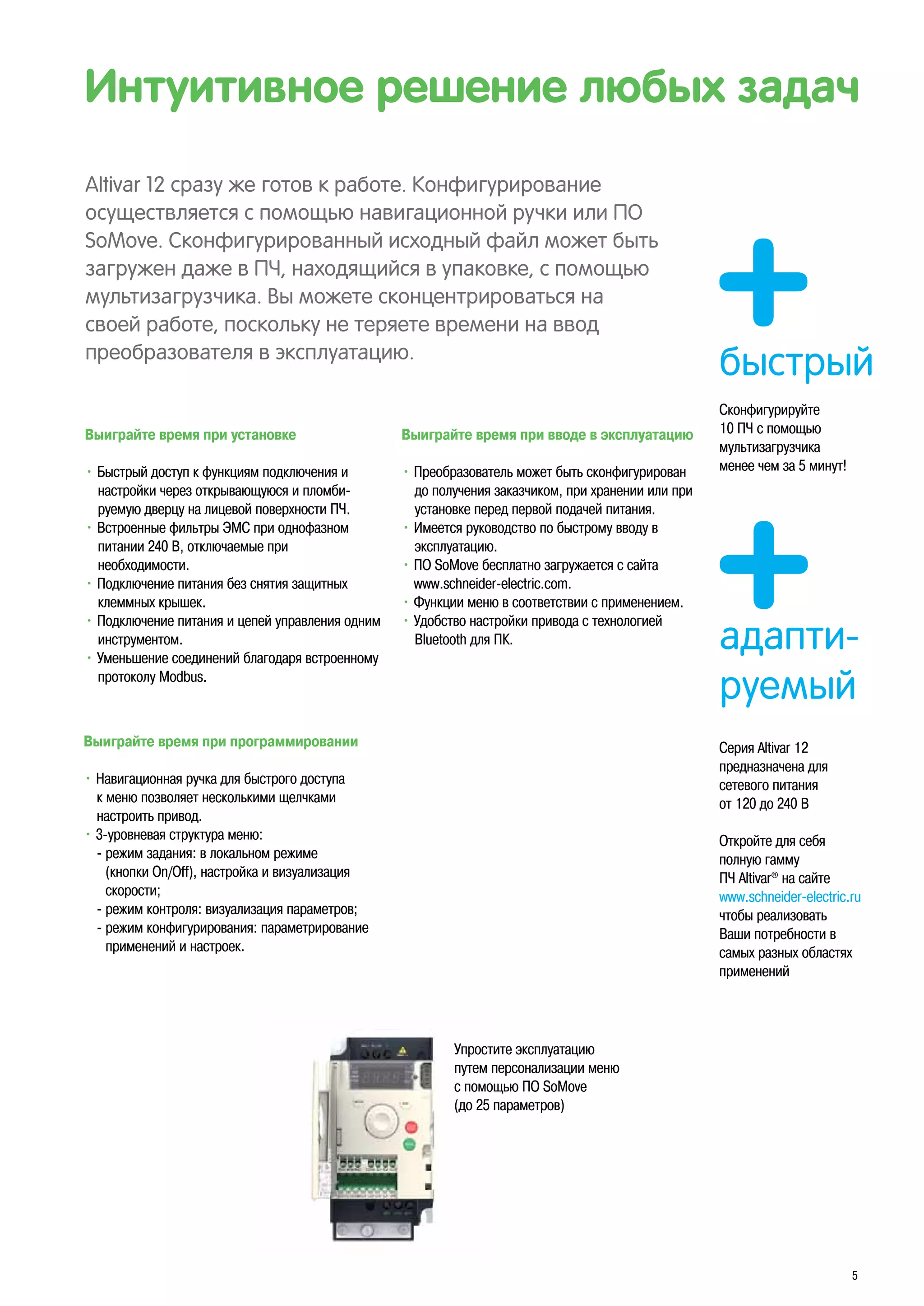 7.3.1 Преобразователи частоты Altivar 12