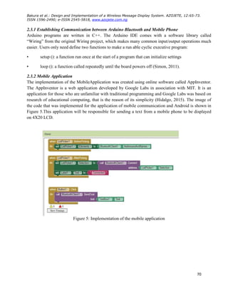 DESIGN AND IMPLEMENTATION OF A WIRELESS MESSAGE DISPLAY SYSTEM | PDF