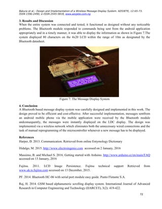 DESIGN AND IMPLEMENTATION OF A WIRELESS MESSAGE DISPLAY SYSTEM | PDF