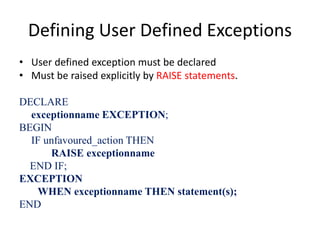 7. exceptions handling in pl | PPTX