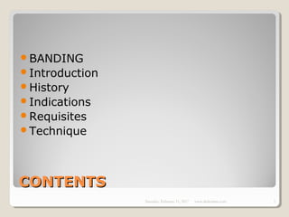 banding and bonding | PPT