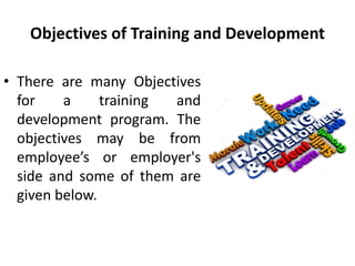 Objectives of training and development - Manu Melwin Joy | PPTX