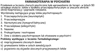 7. leczenie biologiczne w psychiatrii | PPTX