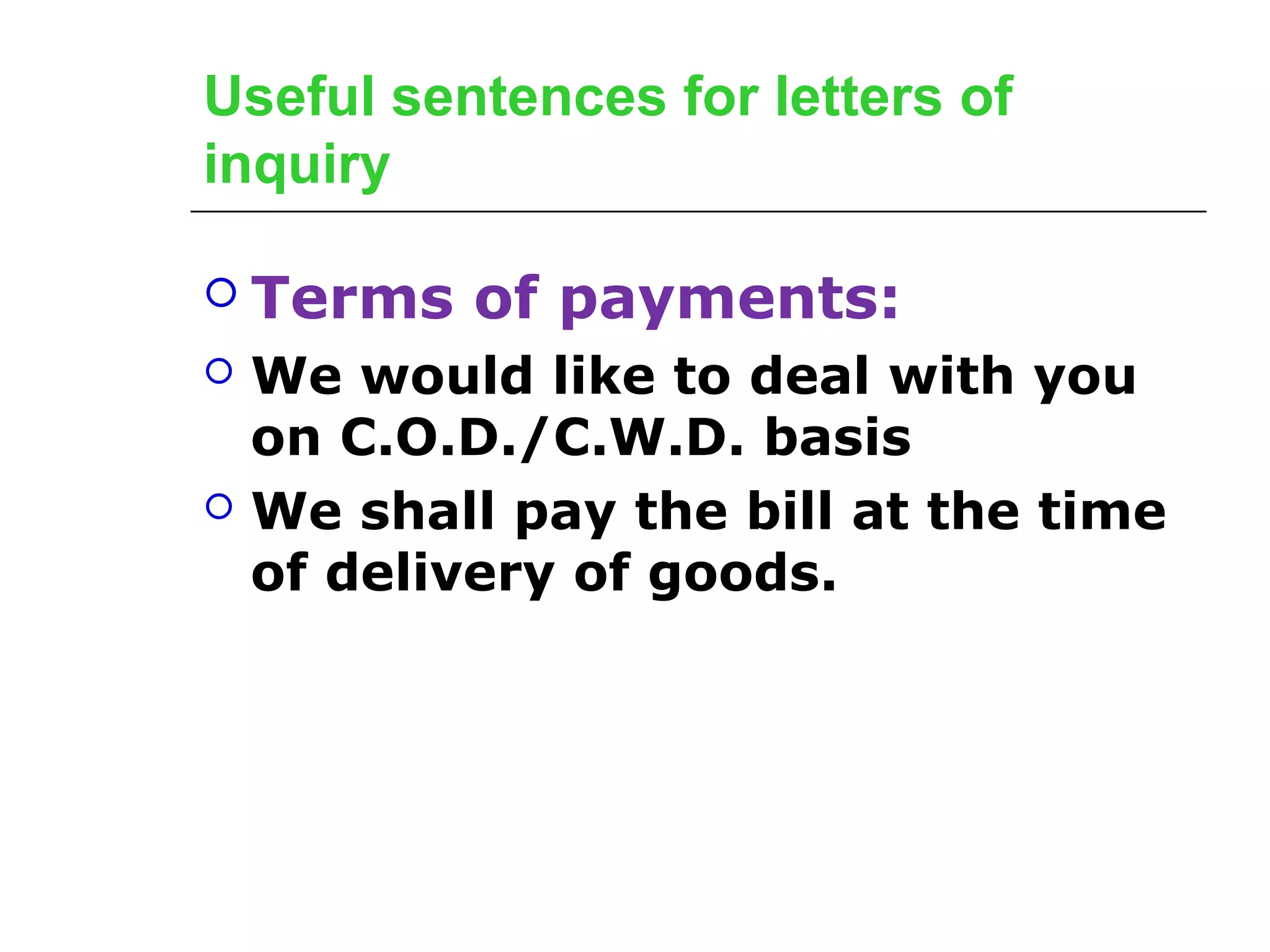 7. letter of inquiry | PPT