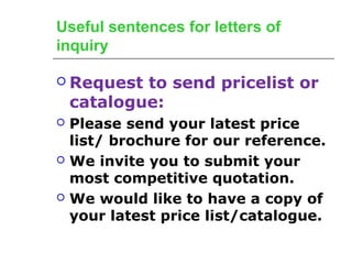 7. letter of inquiry | PPT