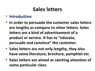 7. sales letters | PPT