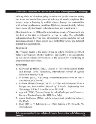 Telecommunication Sector:A Prime Driver in Accelarating India's Economic Growth | PDF | Phone ...