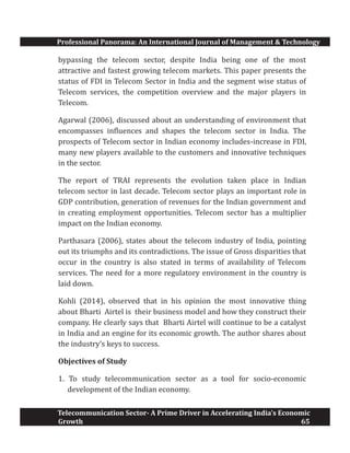 Telecommunication Sector:A Prime Driver in Accelarating India's Economic Growth | PDF | Phone ...