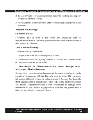 Telecommunication Sector:A Prime Driver in Accelarating India's Economic Growth | PDF | Phone ...