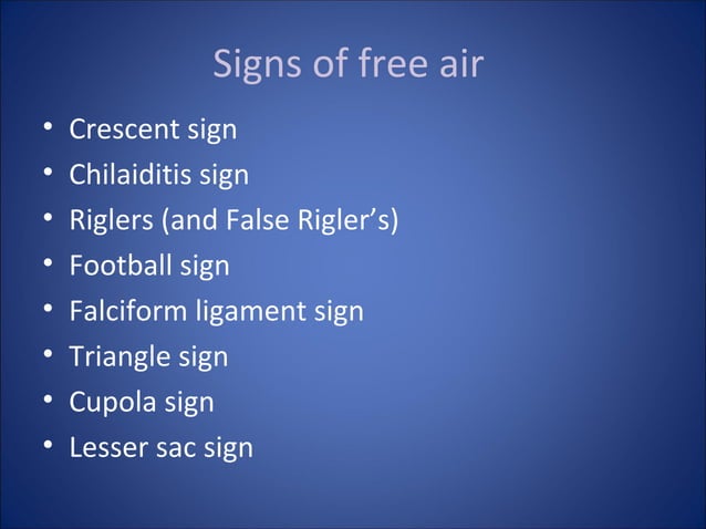 Abdomen xray signs | PPT