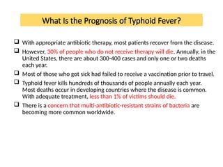 typhoid fever full notes with explanation | PPTX