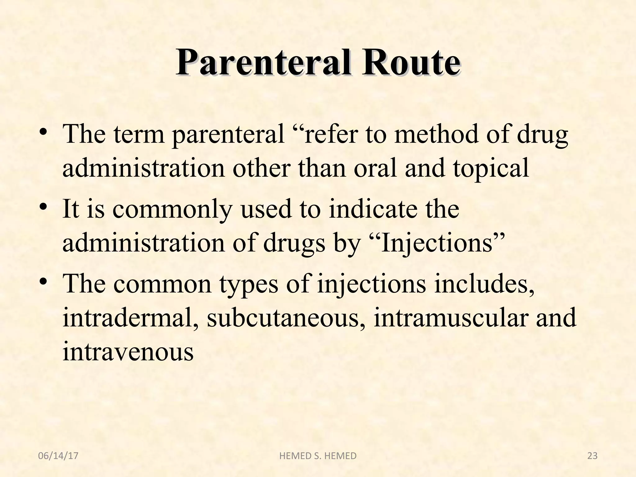 7. Routes Of Drug Administration | PPT