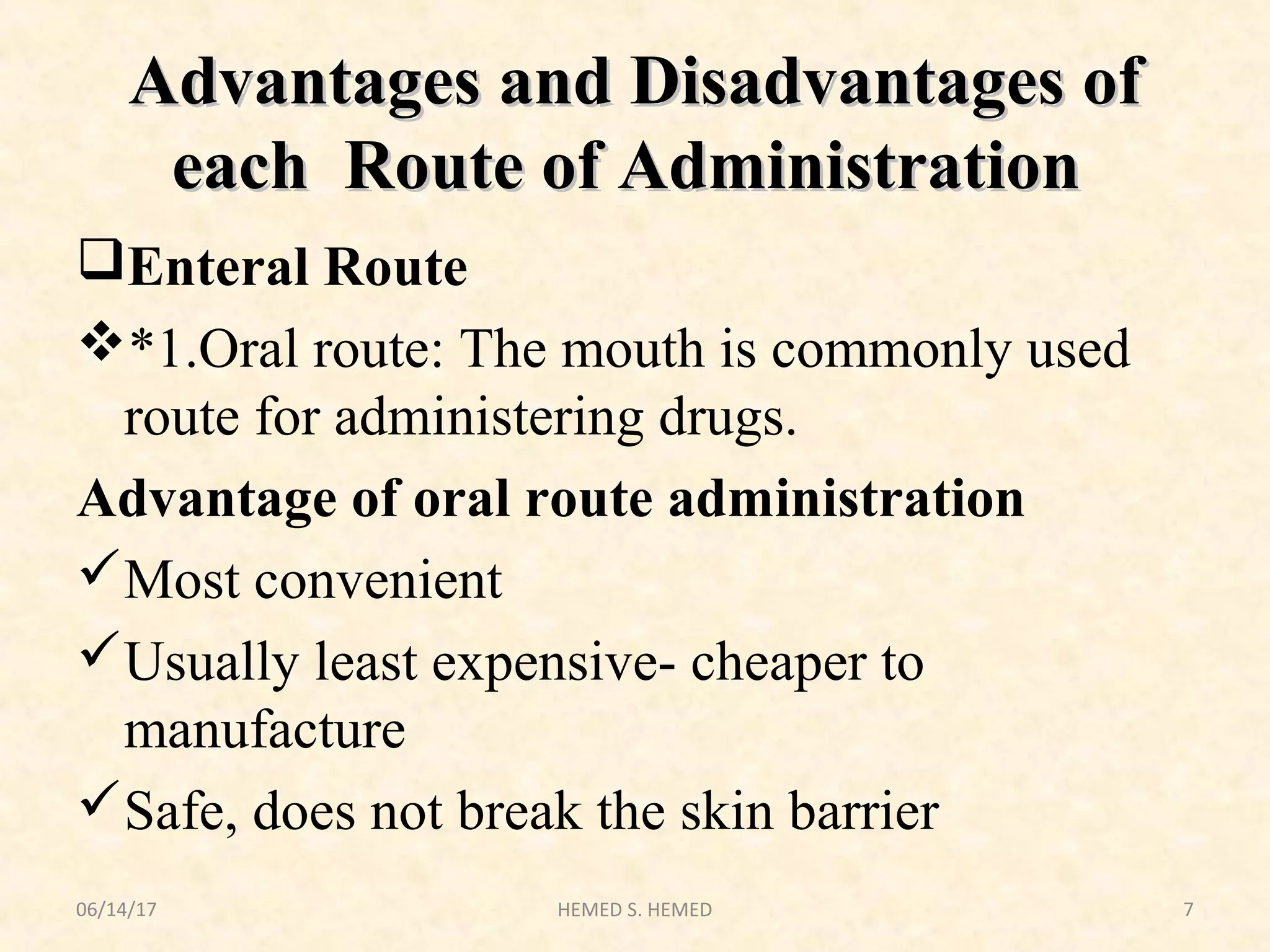 7. Routes Of Drug Administration | PPT