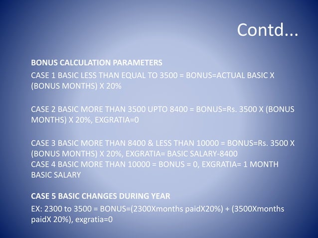 HOW TO CALCULATE BONUS??? | PPTX