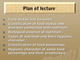 Food Status and its Kind. Food poisoning and their prophylaxis | PPT