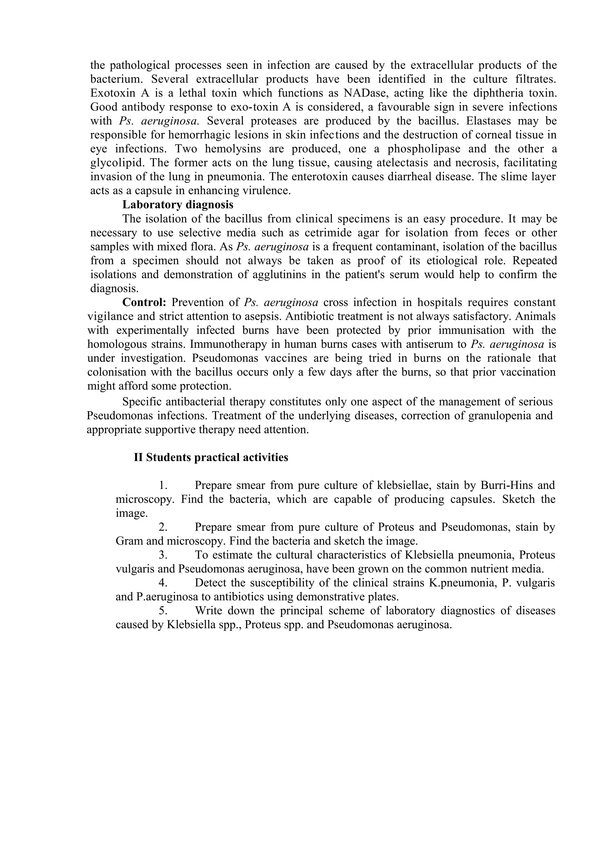 Opportunistic Infections. Genera Proteus. Klebsiella & Pseudomonas ...