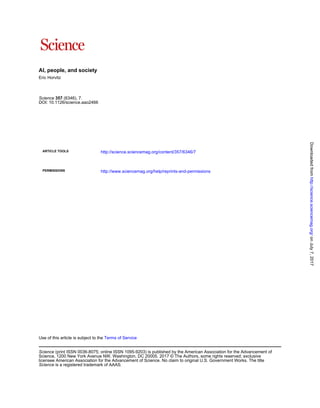 AI, people, and society | PDF