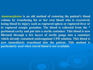 Doctrine about Blood. Test before hemo-transfusion | PPT