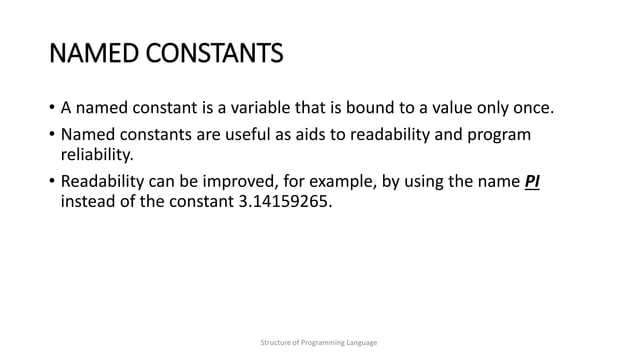7. name binding and scopes | PPTX | Programming Languages | Computing