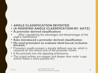 CLASSIFICATION OF MALOCCLUSION | PPT