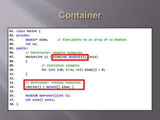 7. abstraction mechanisms, containers | PPTX
