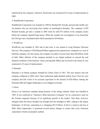 top 10 corporate scandals | PDF