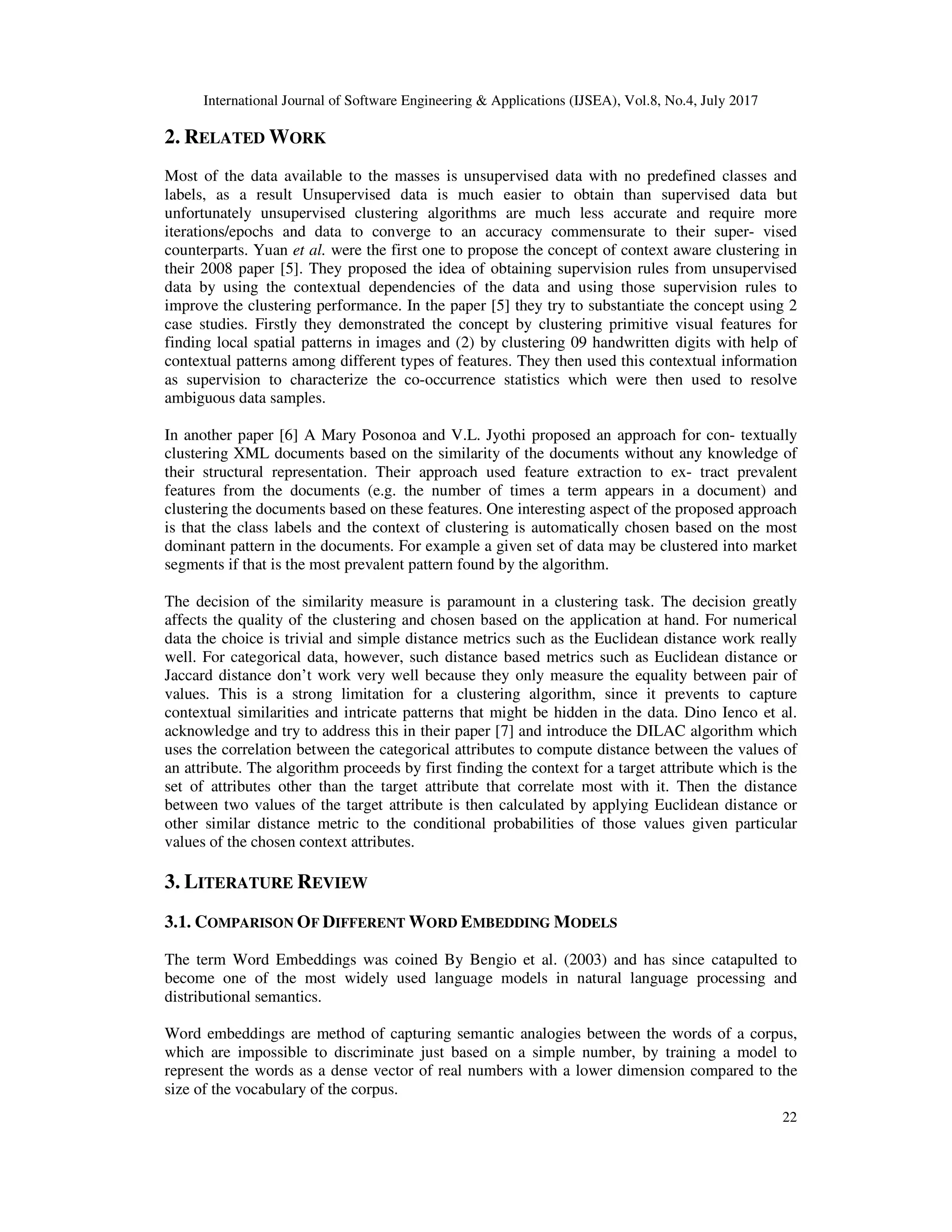 CONTEXT-AWARE CLUSTERING USING GLOVE AND K-MEANS | PDF