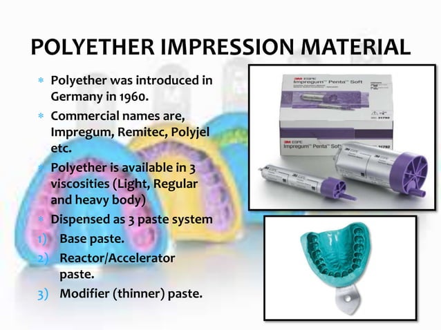 Elastomeric Impression Materials by Dr Rashid Hassan | PPTX