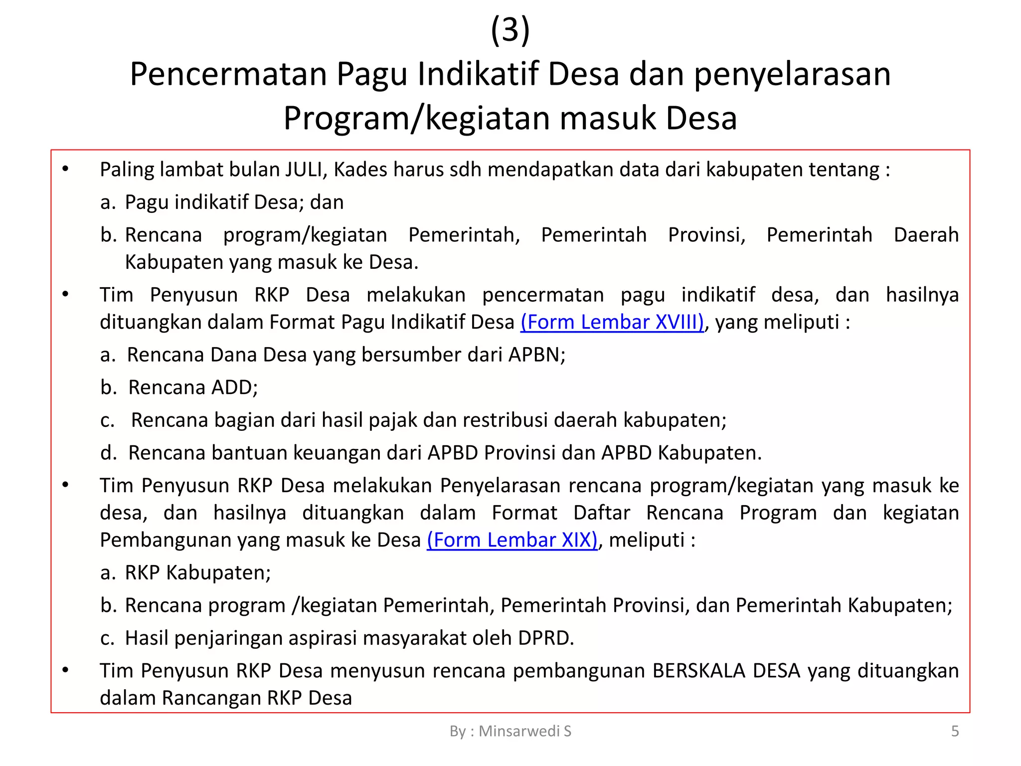 Materi Rencana Kerja Pemerintahan Desa (RKPDes) | PPTX