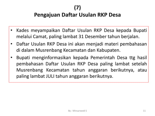 Materi Rencana Kerja Pemerintahan Desa (RKPDes) | PPTX