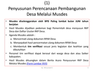 Materi Rencana Kerja Pemerintahan Desa (RKPDes) | PPTX