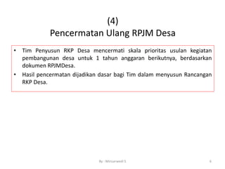 Materi Rencana Kerja Pemerintahan Desa (RKPDes) | PPTX