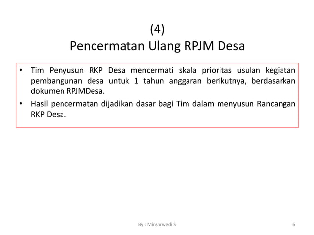 Materi Rencana Kerja Pemerintahan Desa (RKPDes) | PPTX