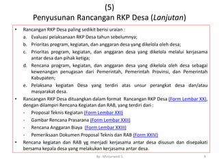 Materi Rencana Kerja Pemerintahan Desa (RKPDes) | PPTX