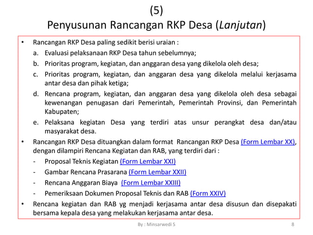 Materi Rencana Kerja Pemerintahan Desa (RKPDes) | PPTX