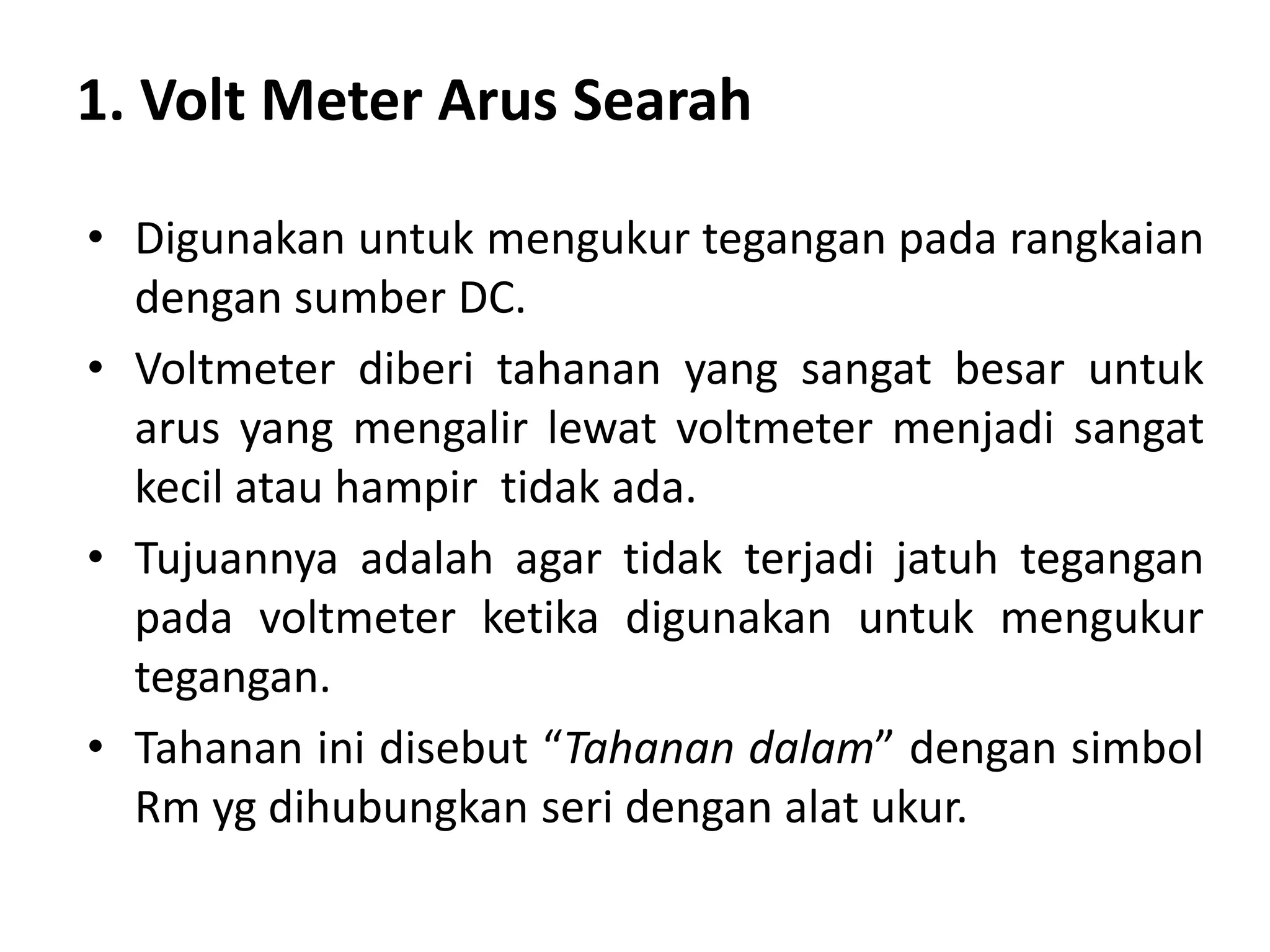 7. instrumen volt meter dan ammeter | PPTX