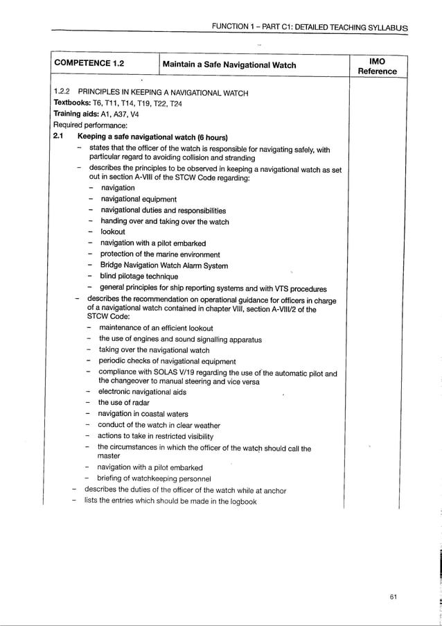 IMO Model Course 7.03 Edition 2014