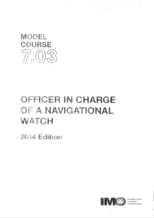 IMO Model Course 7.03 Edition 2014