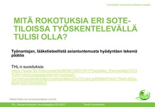 Henkilökunnan rokottaminen potilaiden suojaksi | PPT