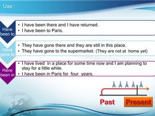 have been to , gone to, been in Differences | PPTX