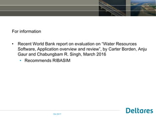DSD-INT 2017 Introduction to River Basin Simulation RIBASIM - Van der ...