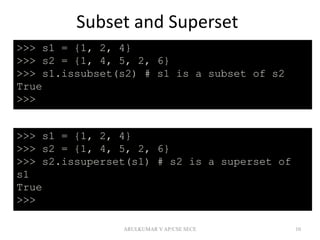 7. tuples, set & dictionary | PPT